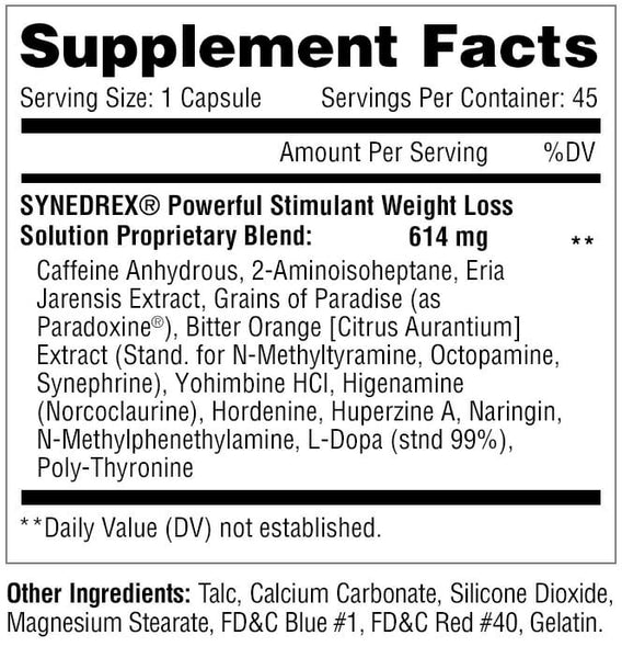 SYNEDREX 45 CAPSULES – S&W Nutrition